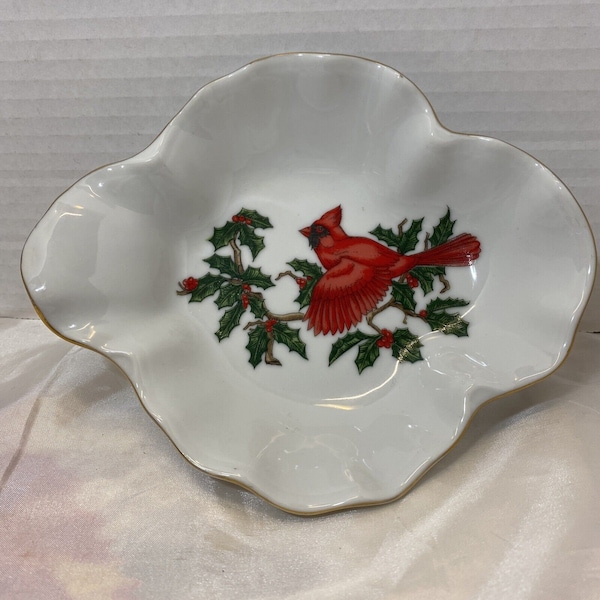 Lefton Cardinal and Holly - Etsy
