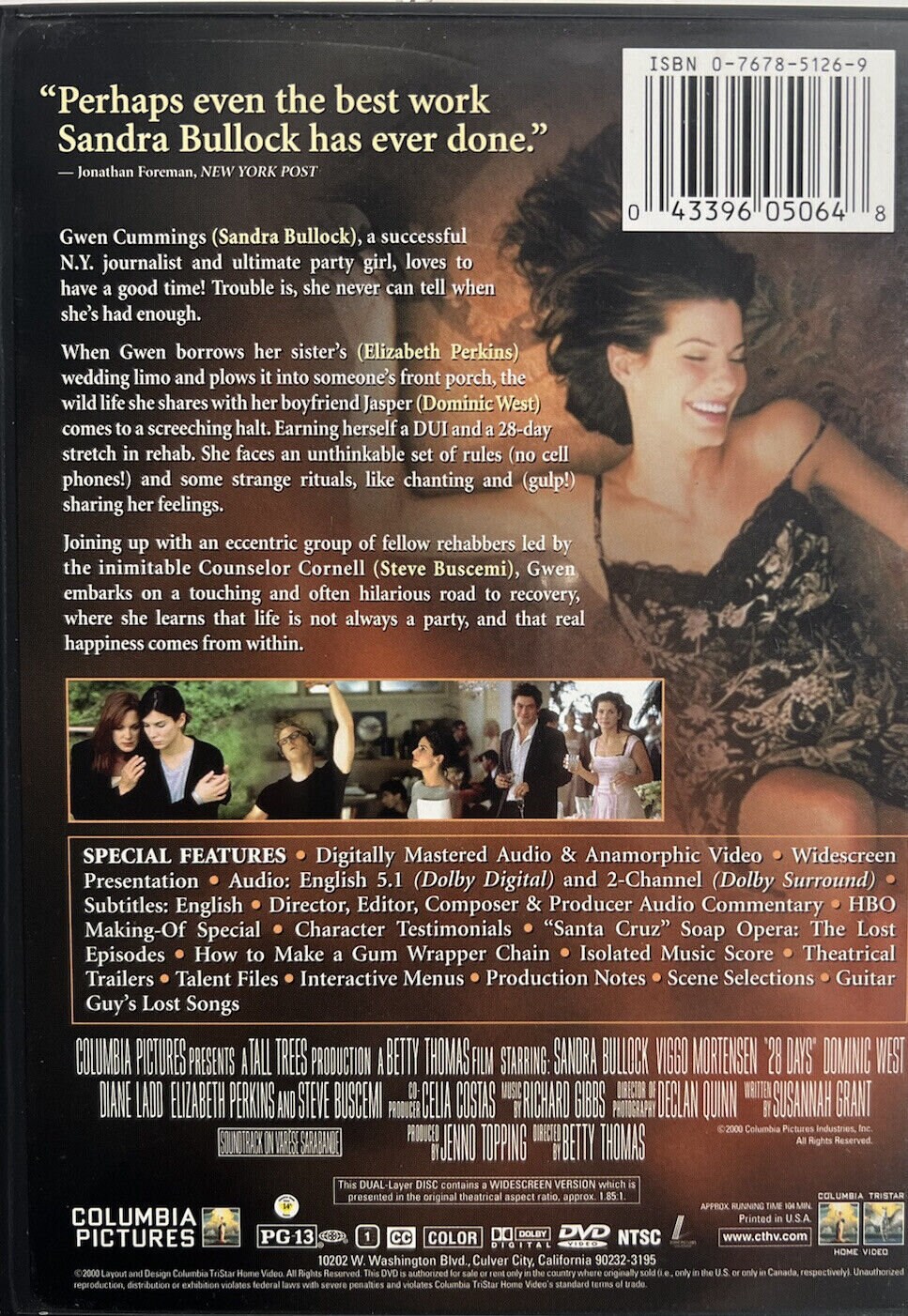 28 Days DVD, 2000 Sandra Bullock - Etsy