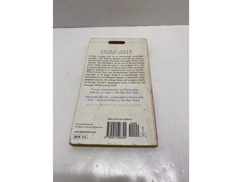 Animal Farm by George Orwell 1996 Paperback - Etsy