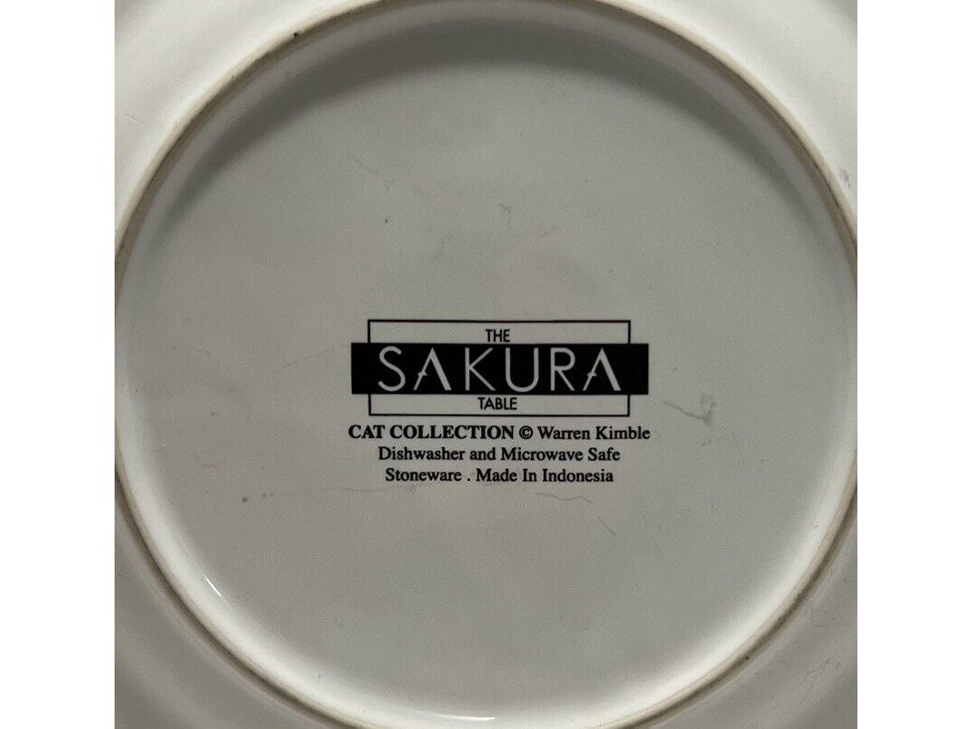 Sakura Warren Kimble Cat Collection 8 Salad Plate Calico - Etsy