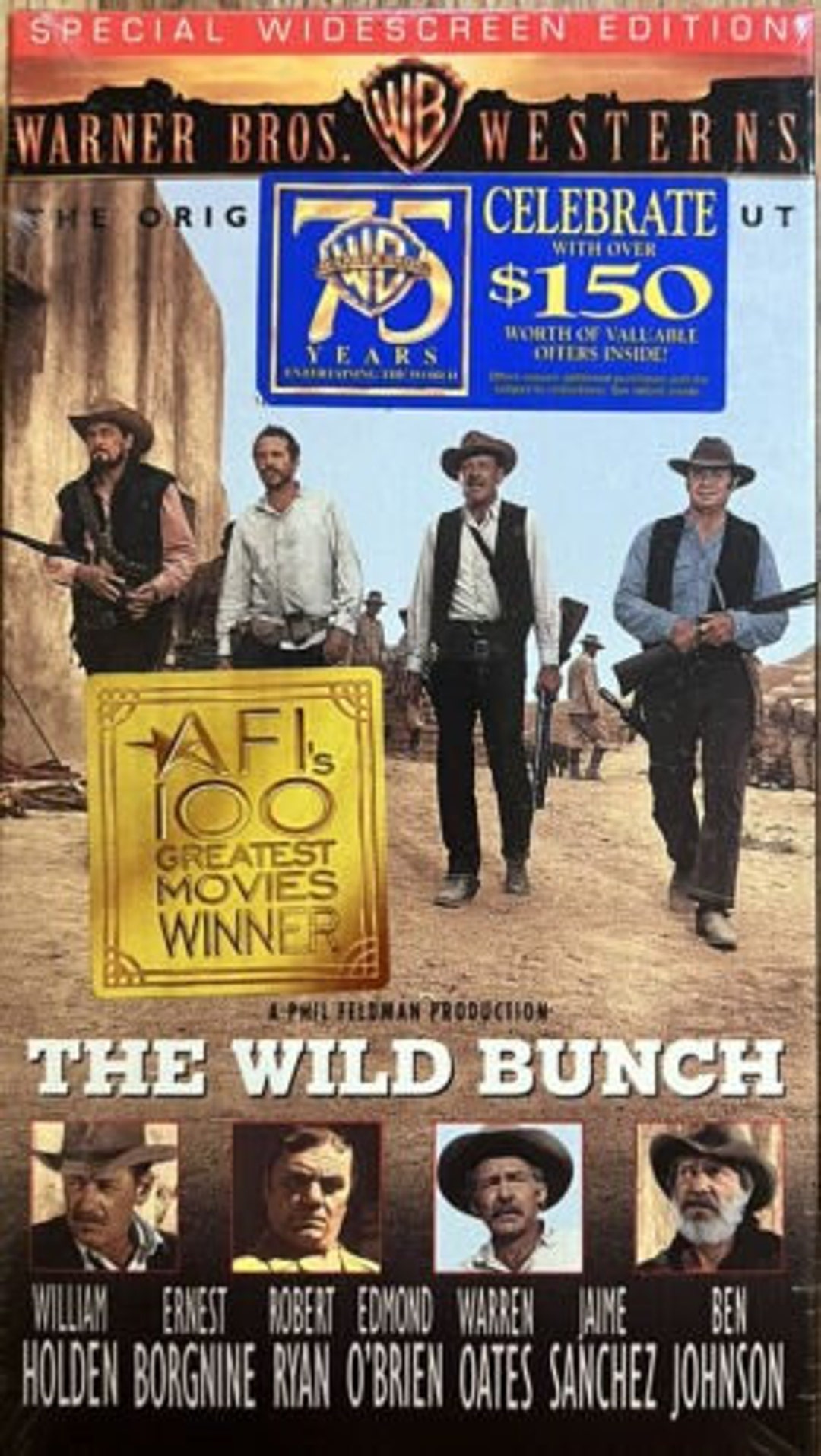 The Wild Bunch VHS, 1996, Restored Directors Cut Widescreen New Sealed ...