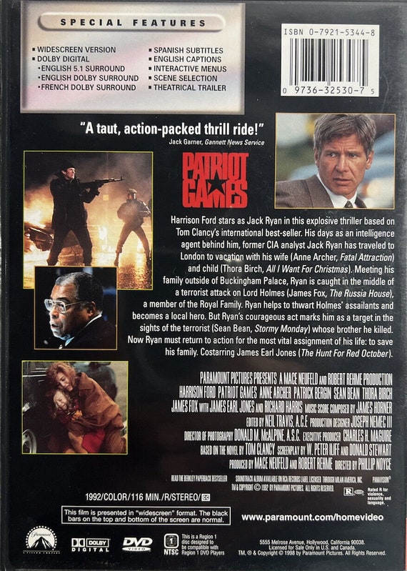 Patriot Games Dvd