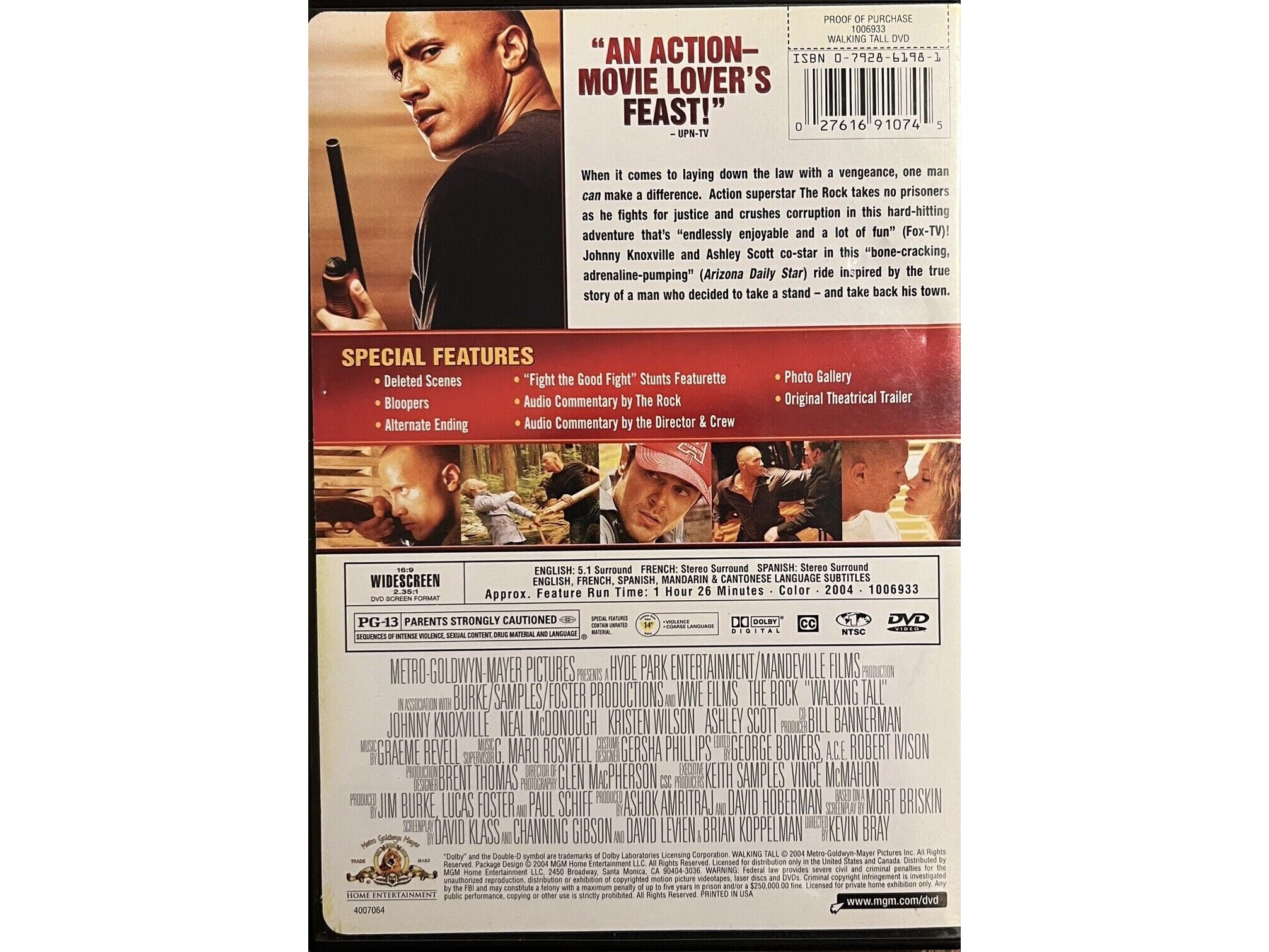 Walking Tall (DVD, 2004, Widescreen) - Etsy