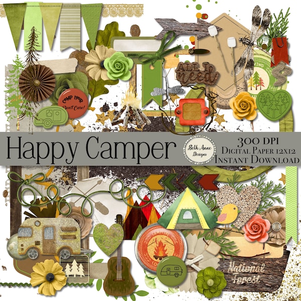 Camping Clip Art - Etsy
