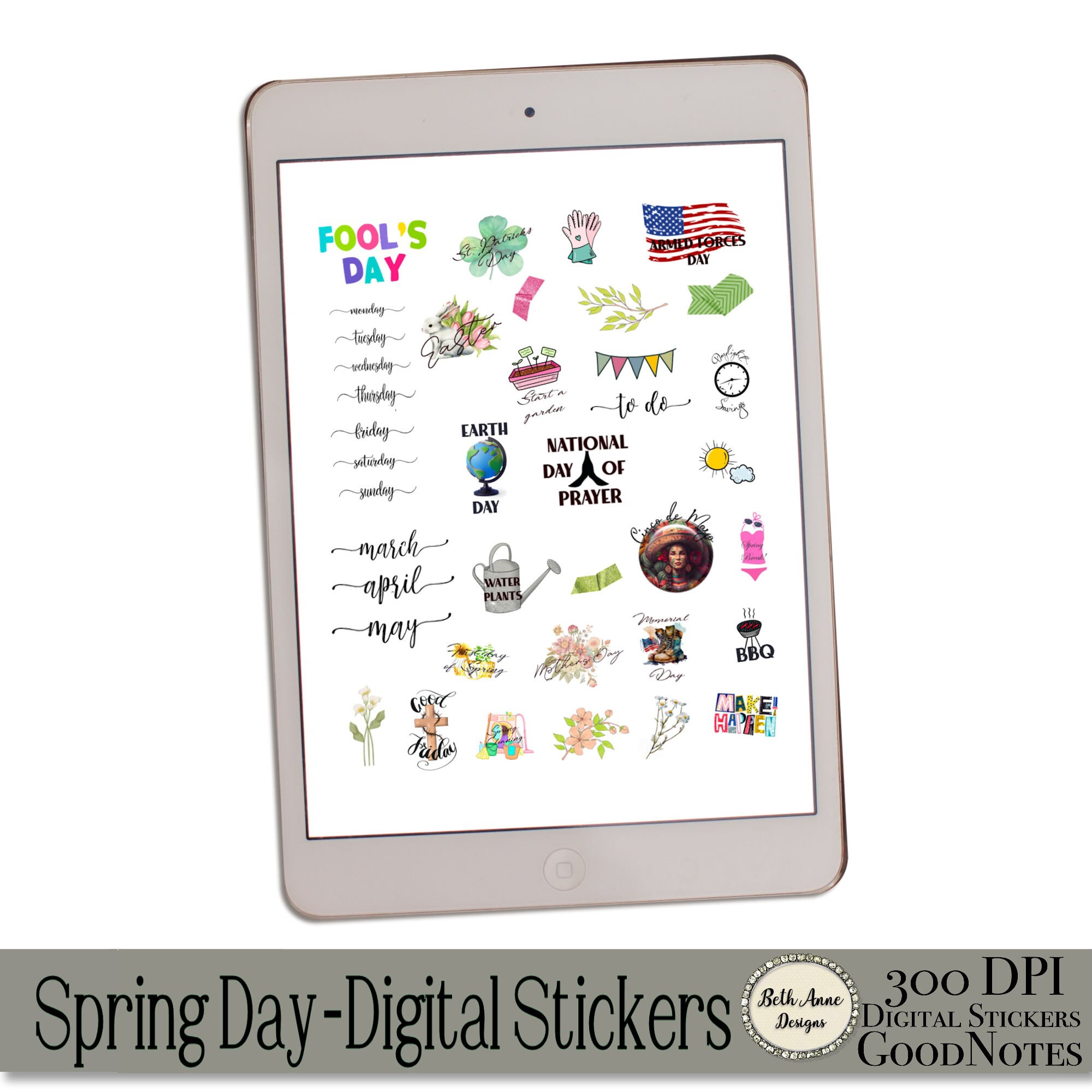 Goodnotes Stickers, Instant Download, Digital Stickers, Clip Art ...