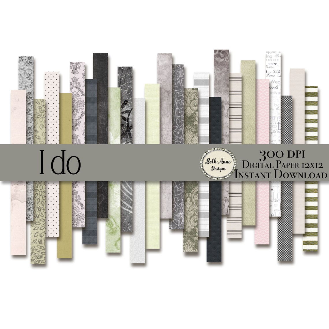 Instant Download Wedding Digital Scrapbook Kit Digital Scrapbook ...