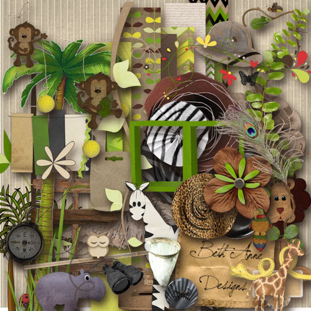 Instant Download Digital Scrapbook Kit Digital Scrapbook Embellishments ...