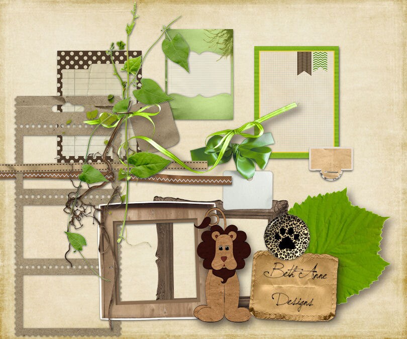 Instant Download Digital Scrapbook Kit Digital Scrapbook Embellishments ...
