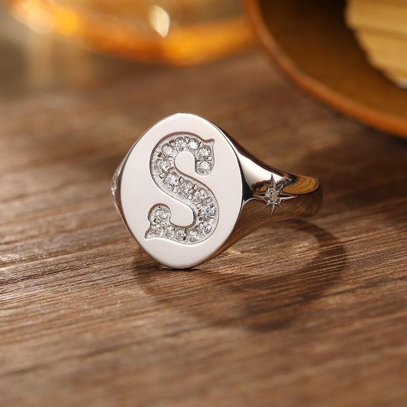 Platinum 950 Signet Ring, European Noble Seal Replica, Light Luxury ...