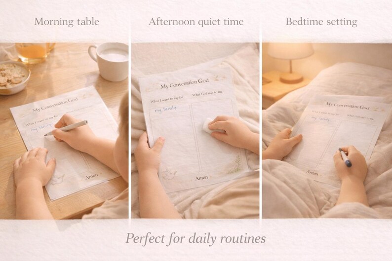 Christian Kids Prayer Journal Bundle, Faith-based Bible Activity ...