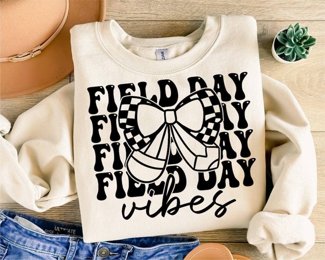 Field Day Vibes Svg, Let The Games Begin, Field Day Coquette Bow Svg ...