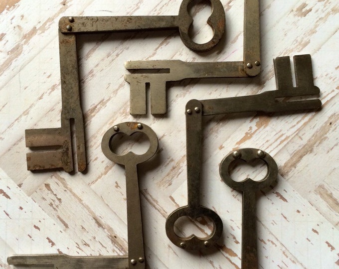 Real Vintage Antique Huge Folding Skeleton Key - Etsy