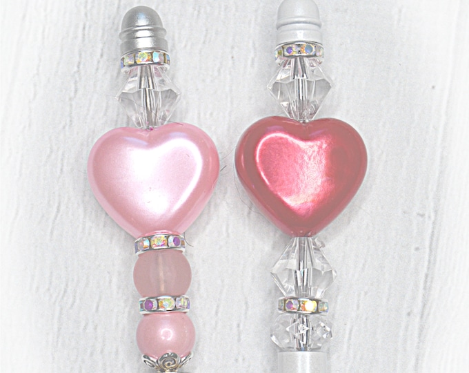 Beaded Pen/pearl HEART Pen/pen Set or Single/gift Pen/journal - Etsy