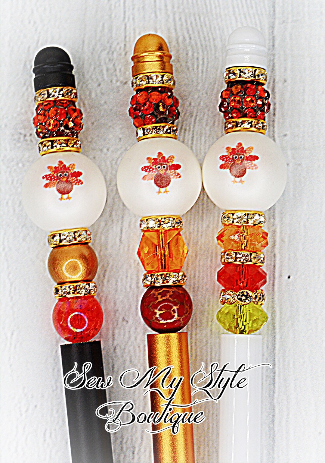 Beaded Pens/turkey Day Pen/thanksgiving Pen/planner Pen/journal Pen ...