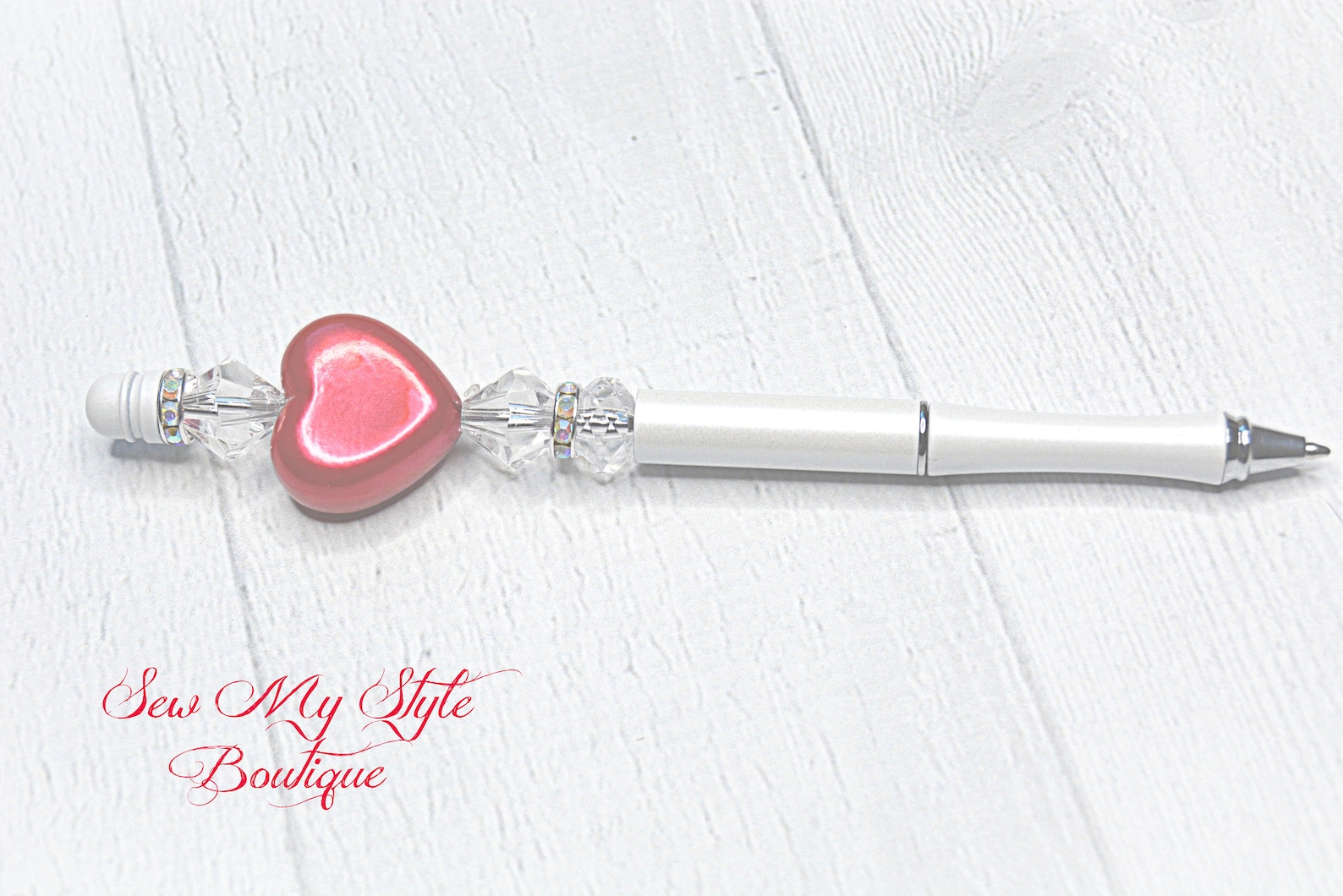 Beaded Pen/Pearl HEART Pen/Pen Set or Single/Gift Pen/Journal | Etsy