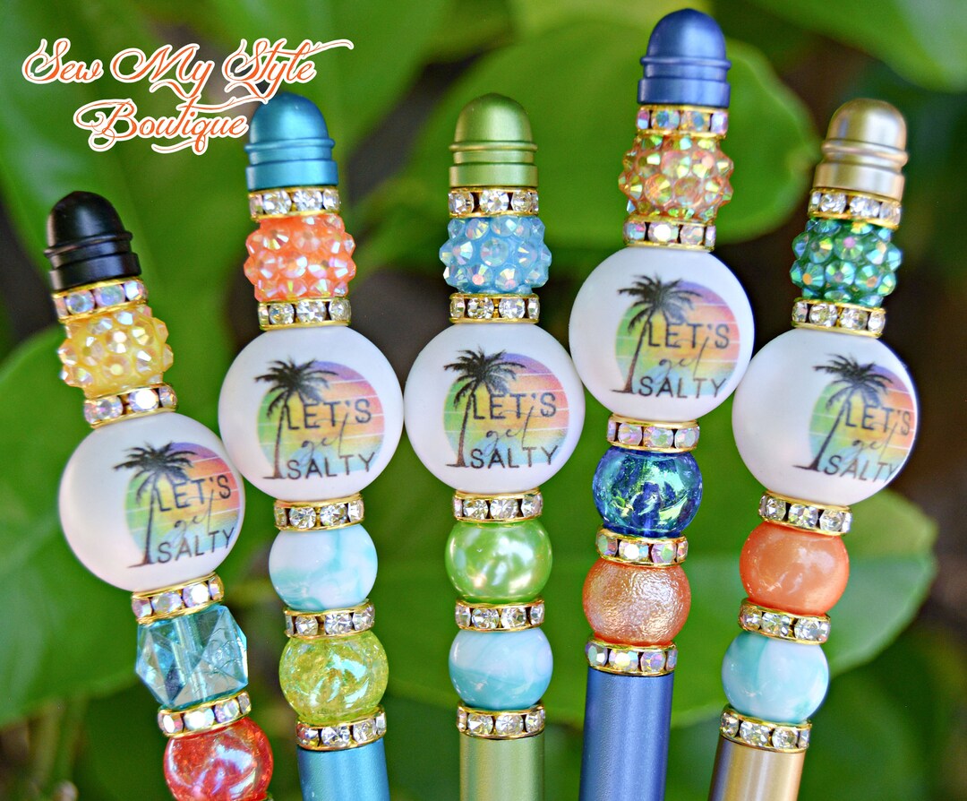 Beaded Pen/summer Journal Pen/lets GET SALTY Fancy Pen/fun Journal Pen ...
