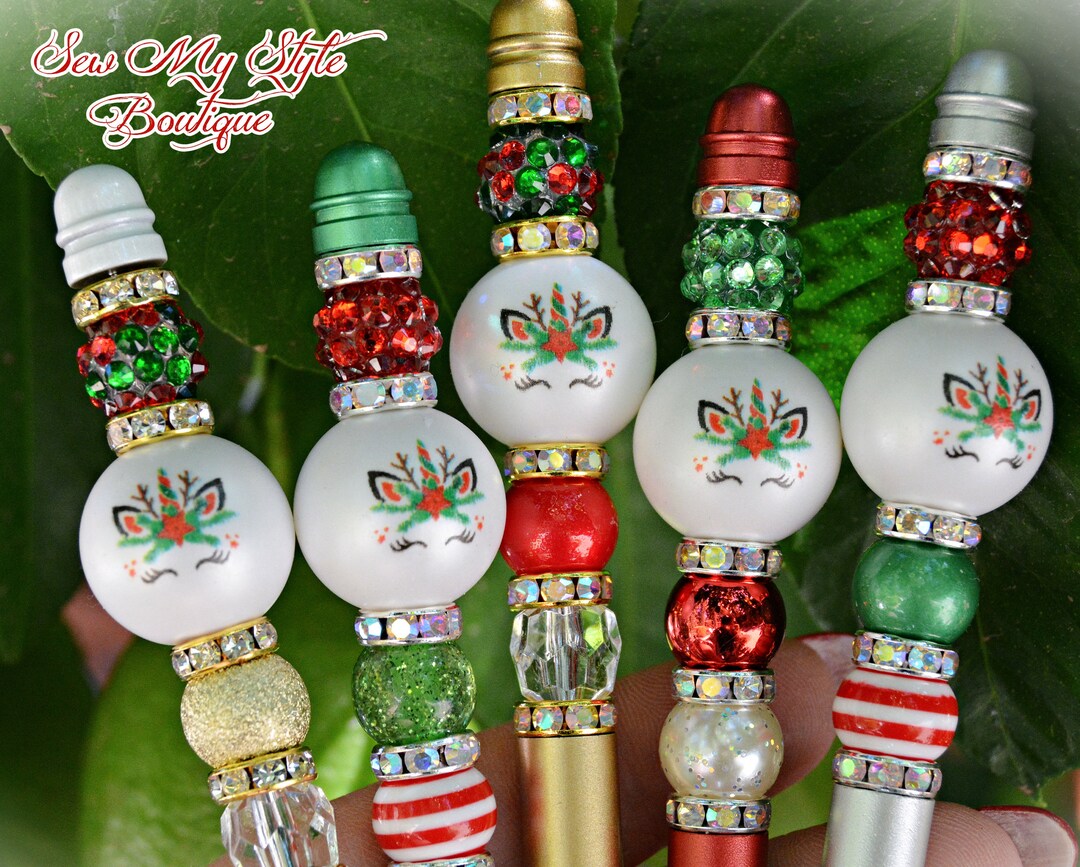 Christmas Unicorn/beaded Pen/fancy Pen/journal Pens/gifts for Friends ...