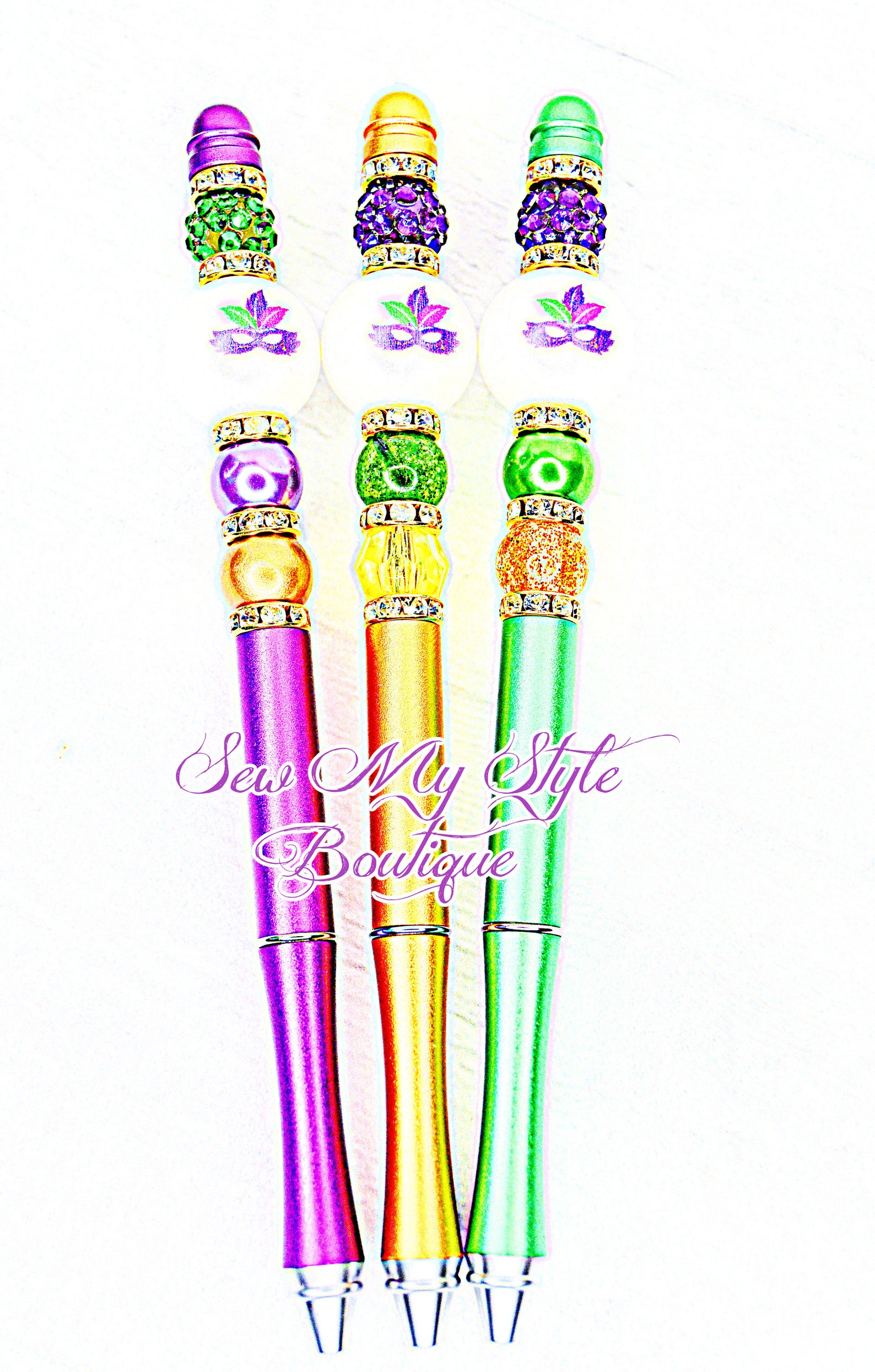 Beaded Pens/mardi Gras Fancy Mask Pen/novelty Pen/gift Pen/journal Pen ...