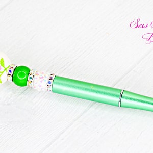Beaded Pens/pretty PINK Flowers Pen/journal Pen/gift Pen/planner Pen ...