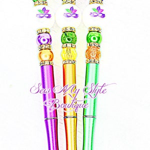 Beaded Pens/mardi Gras Fancy Mask Pen/novelty Pen/gift Pen/journal Pen ...