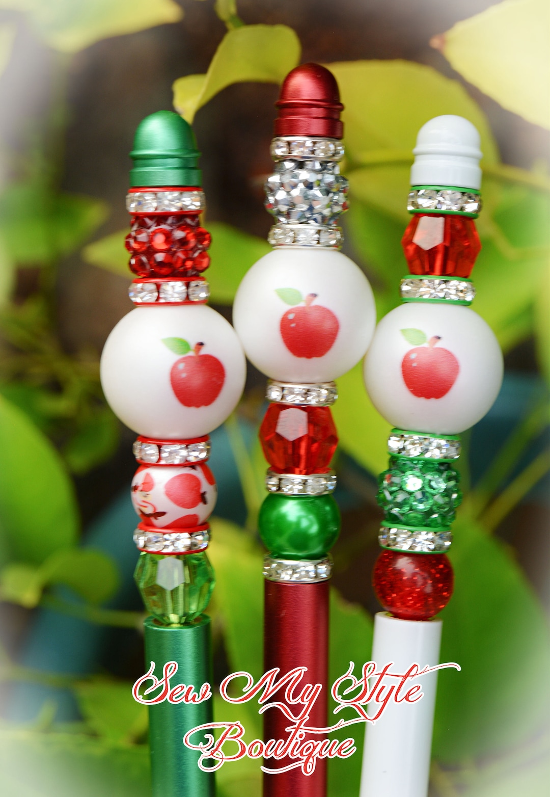 Beaded Pen/apple/harvest Apple Pen/gift for Teacher/pretty Pen/journal ...