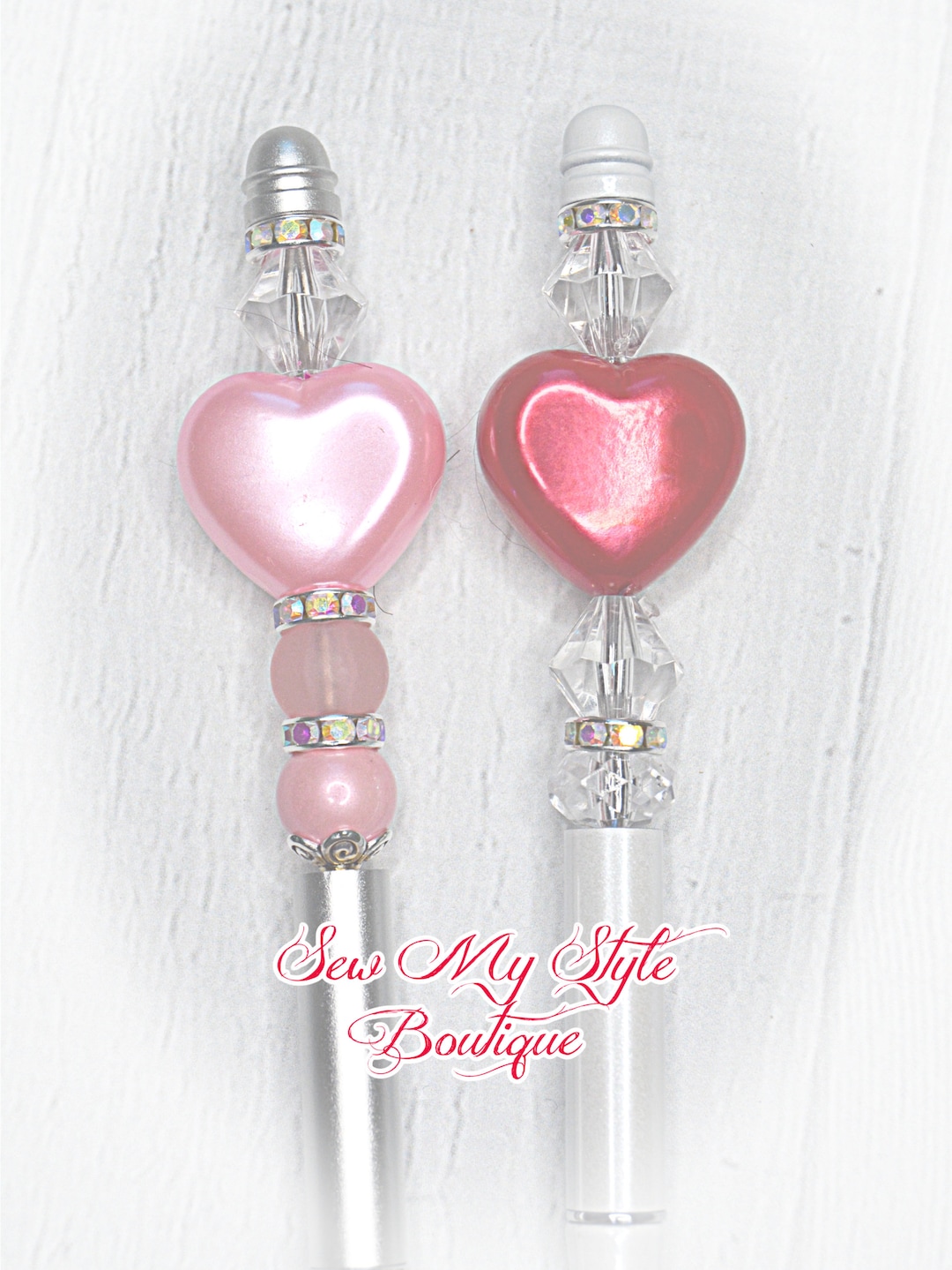 Beaded Pen/pearl HEART Pen/pen Set or Single/gift Pen/journal Pen/gifts ...