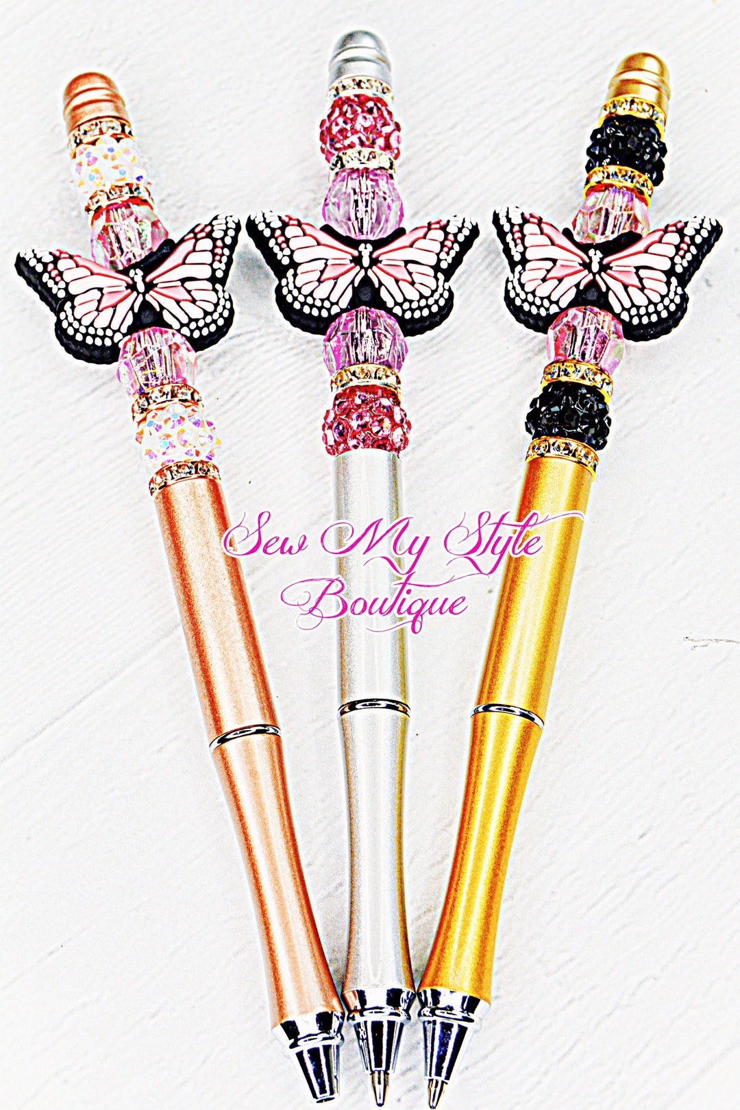 Beaded Pen/pink Center Beaded Pen/journal Pen/planner Pen/gift for ...