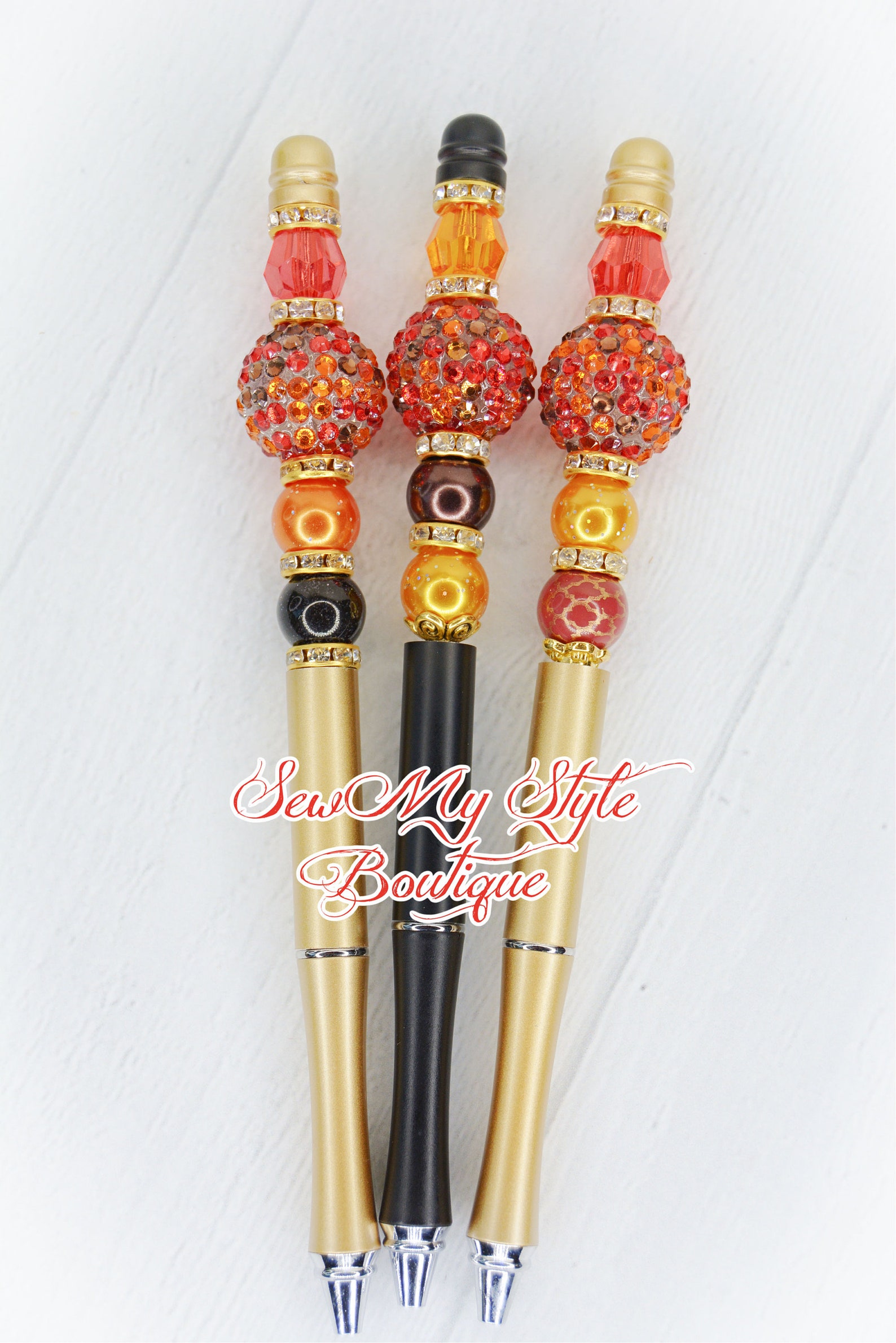 Beaded Pen/fall COLORS Pen/blinged Out Fall Pen/journal | Etsy