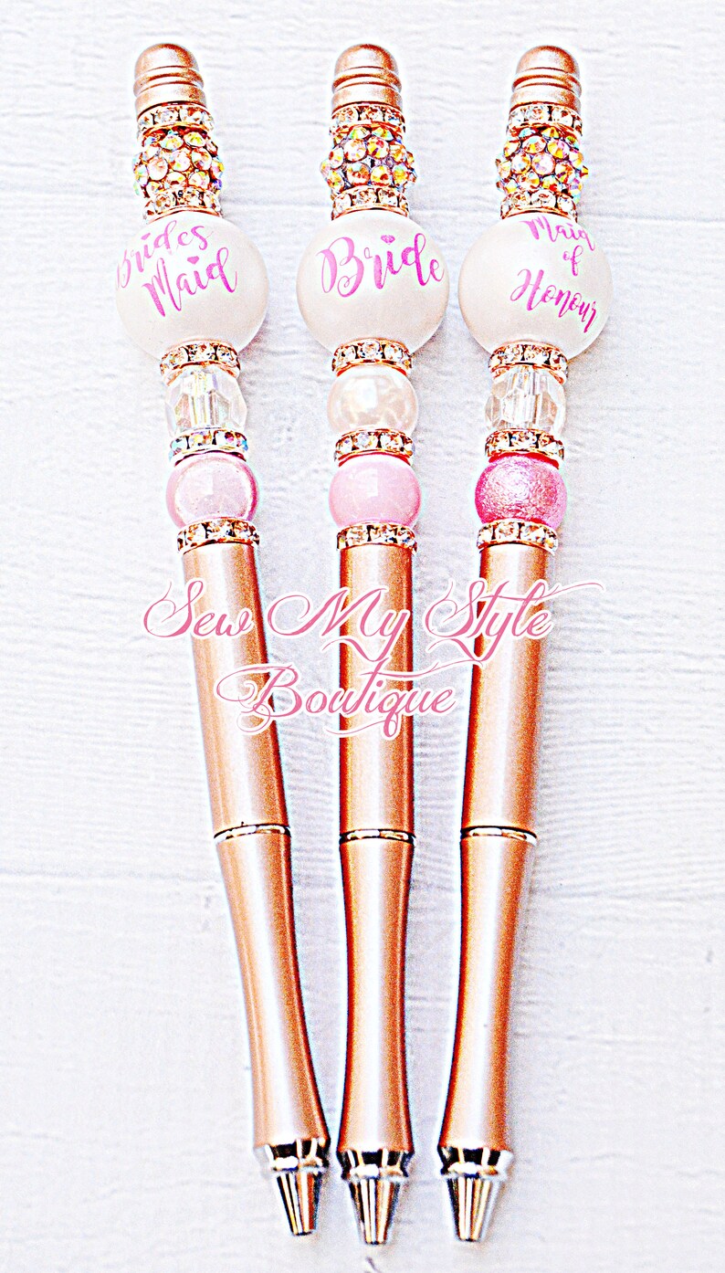 Beaded Pens/ Lots of Colors/bride Pen/maid of HONER Gift Pen/bridesmaid ...
