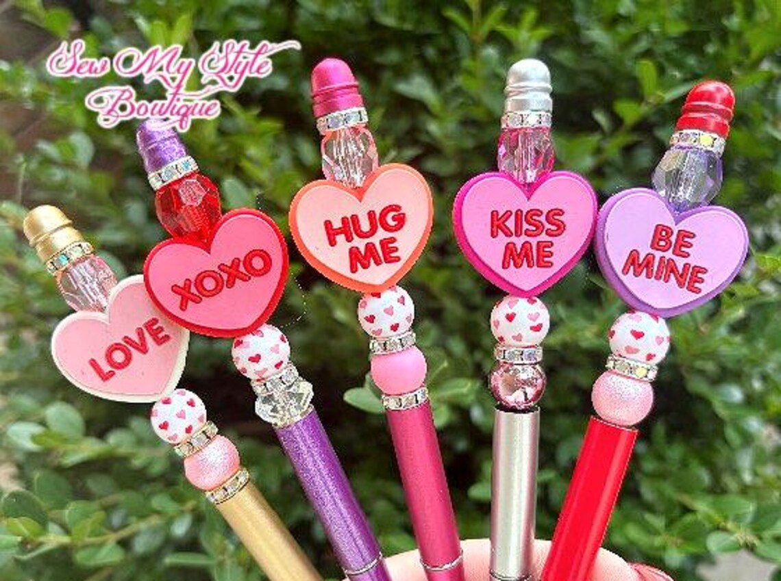 Heart Pens/valentine Heart Pens/gift for Friends/students/journal Pen ...
