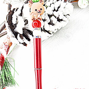 Reindeer Cutie Pens/holiday Gift Pen/novelty Pen/journal Pen/beaded Pen ...