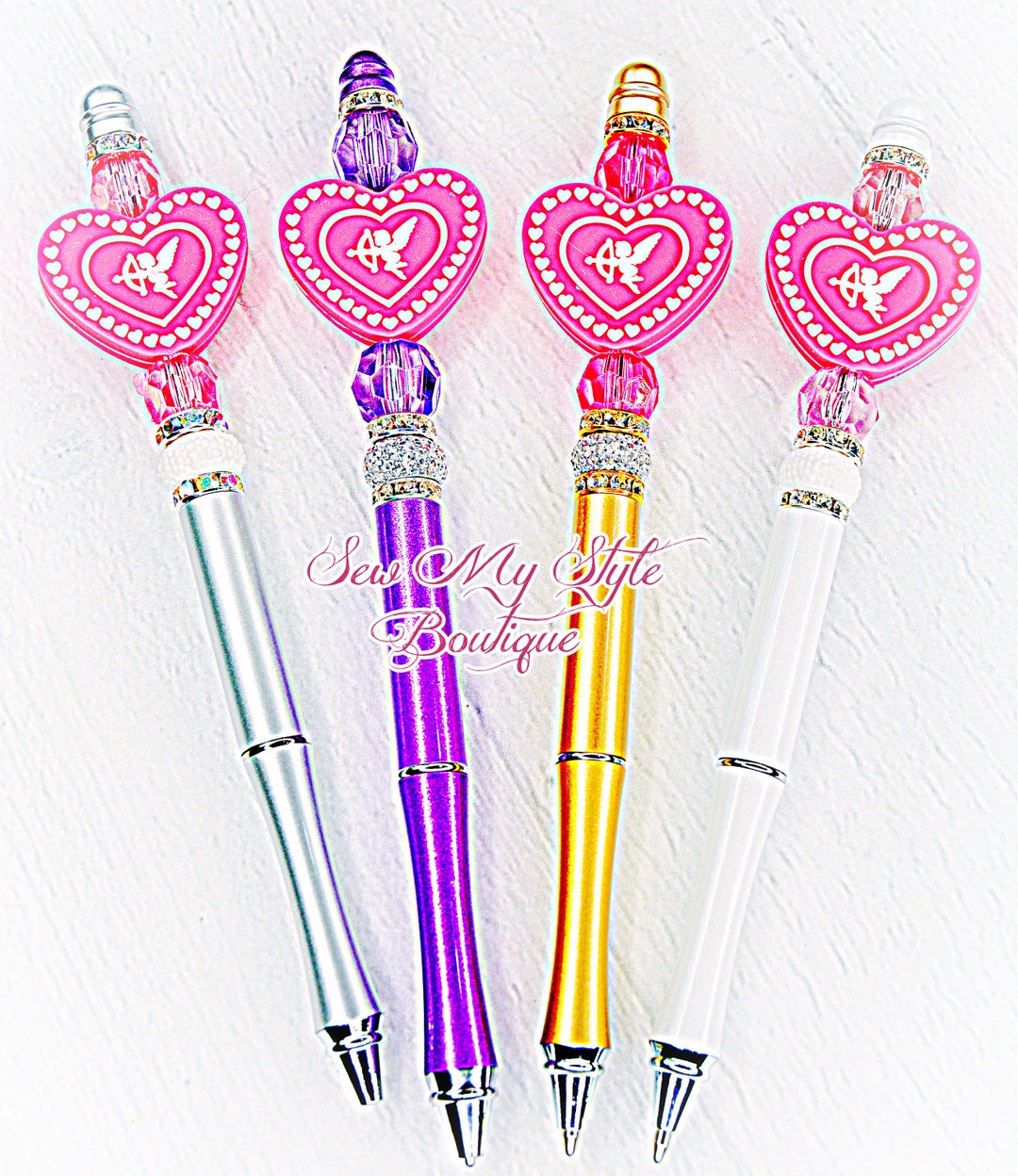 Cupids Love Heart Shaped Beaded Pens/valentines Day Gifts/journal Pen ...