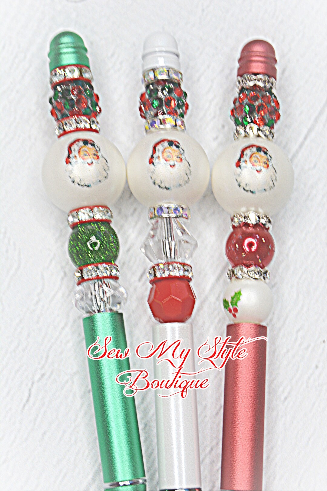 Beaded Vintage Santa Pen, Refillable Journal Pen - Etsy