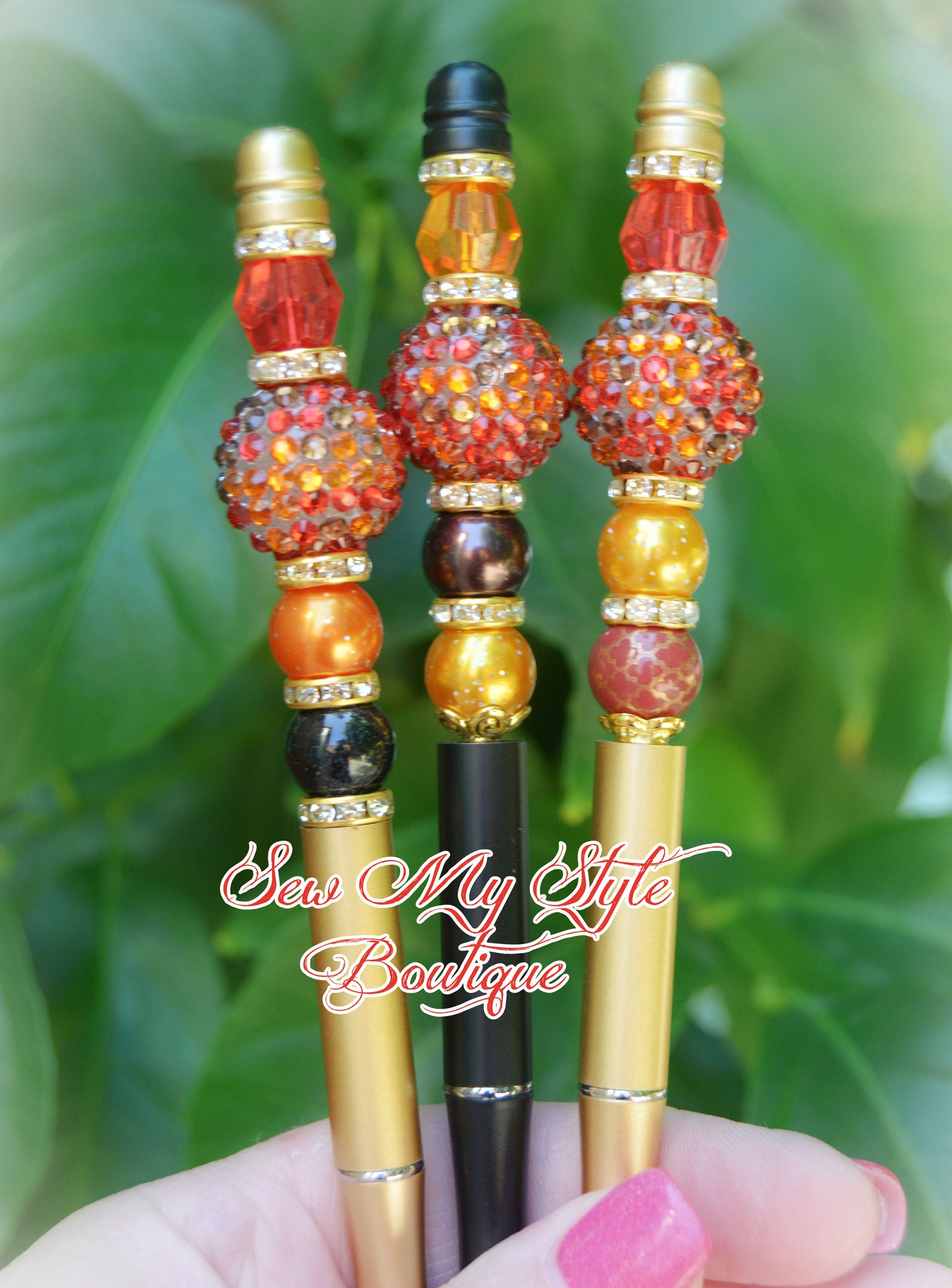 Beaded Pen/fall COLORS Pen/blinged Out Fall Pen/journal | Etsy