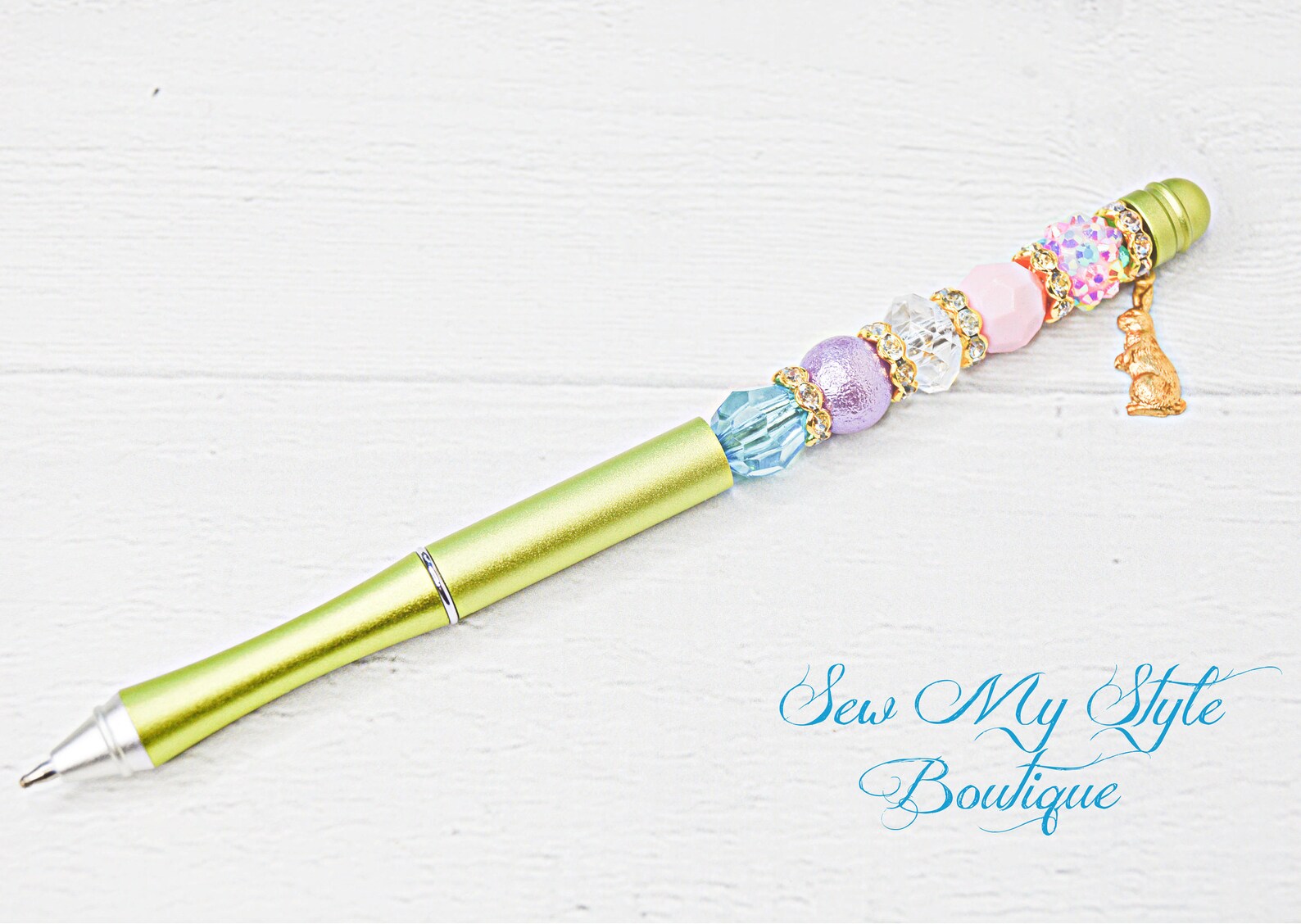 Beaded Pen/Easter BUNNY Charm Fancy Pen/Gift Pen/Journal | Etsy