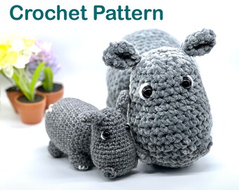 Knitapotamus the Knitted Hippo Pattern - Etsy