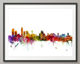 Liverpool skyline | Etsy