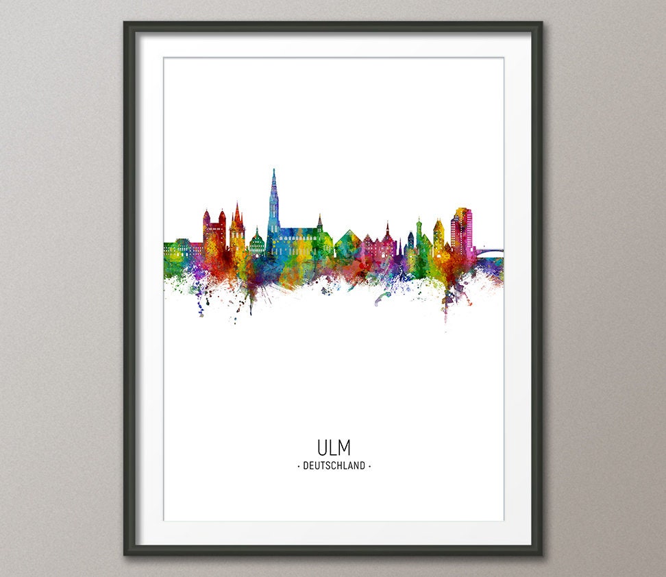 Ulm Skyline Ulm Deutschland Cityscape Art Print Poster | Etsy