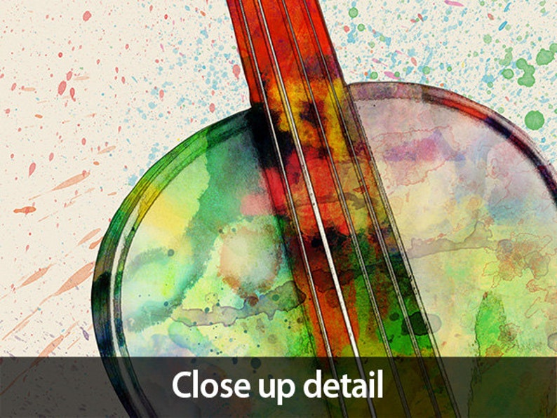 Violin Abstract Watercolor Music Instrument Art Print 1988 - Etsy UK