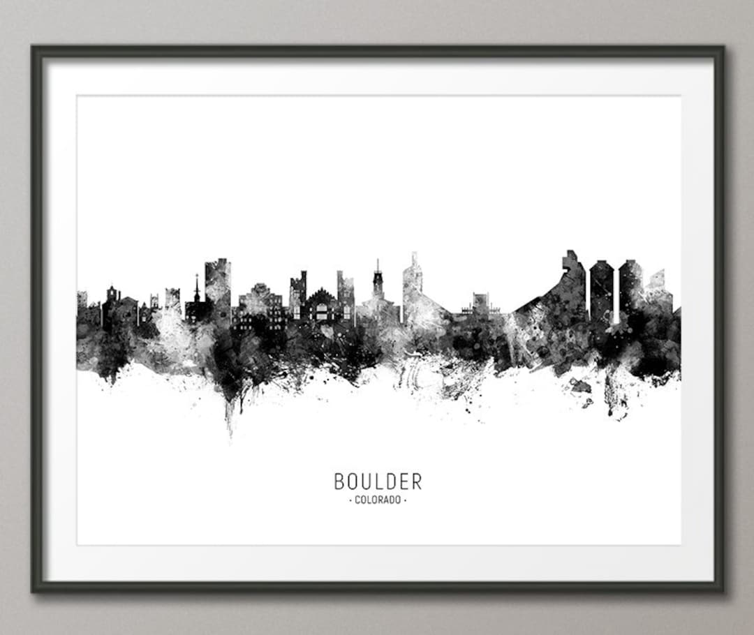 Boulder Skyline, Boulder Colorado Cityscape Art Print Poster 16316 - Etsy