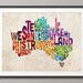 Typography Text Map of Australia, Art Print 893 - Etsy