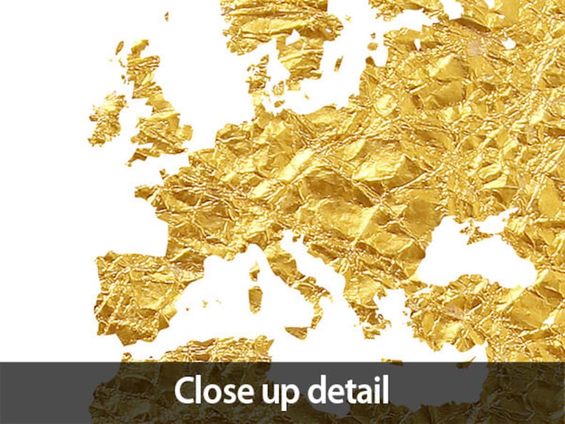 World Map Gold Map of the World Gold Art Print 2465 | Etsy