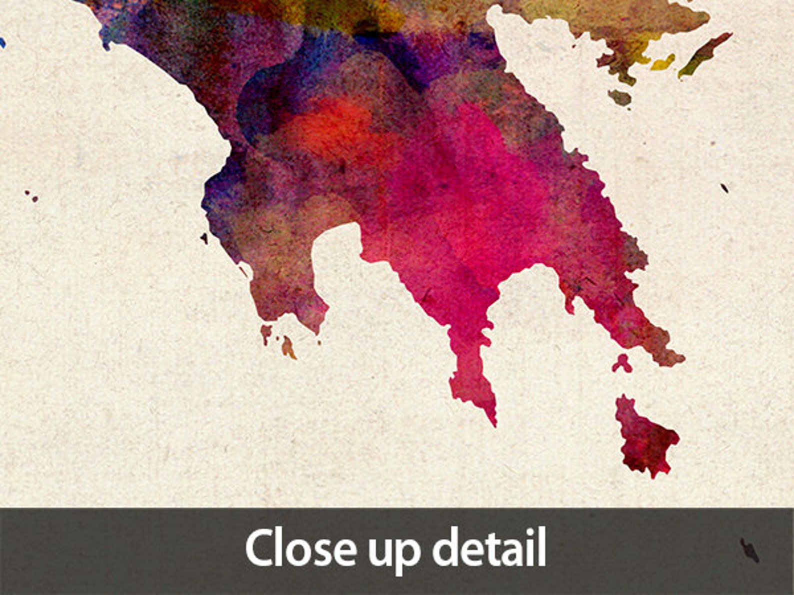 Greece Watercolor Map Art Print 625 - Etsy