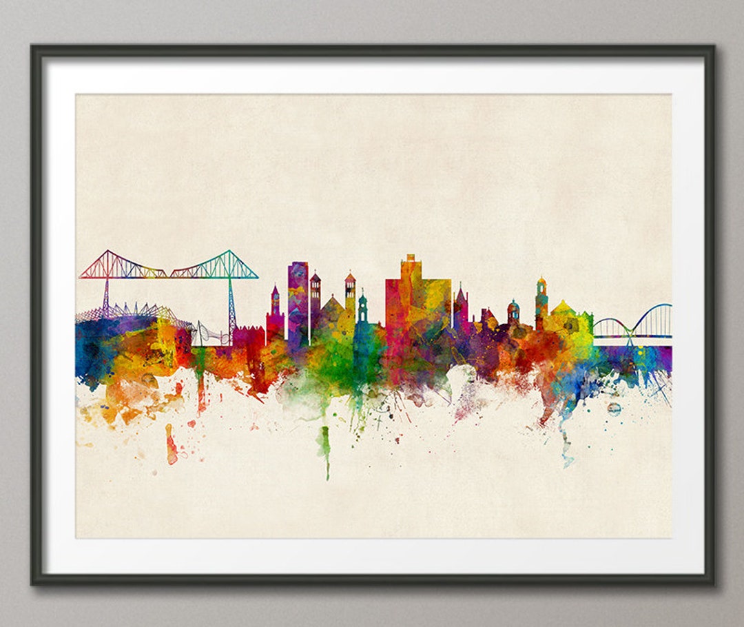 Middlesbrough Skyline, Middlesbrough Teesside Cityscape Art Print (2640 ...