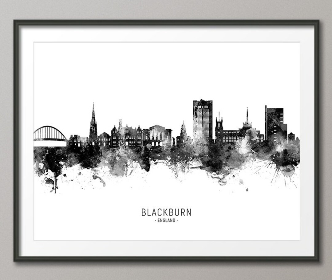 Blackburn Skyline, Blackburn England Cityscape Art Print Poster 23830 ...