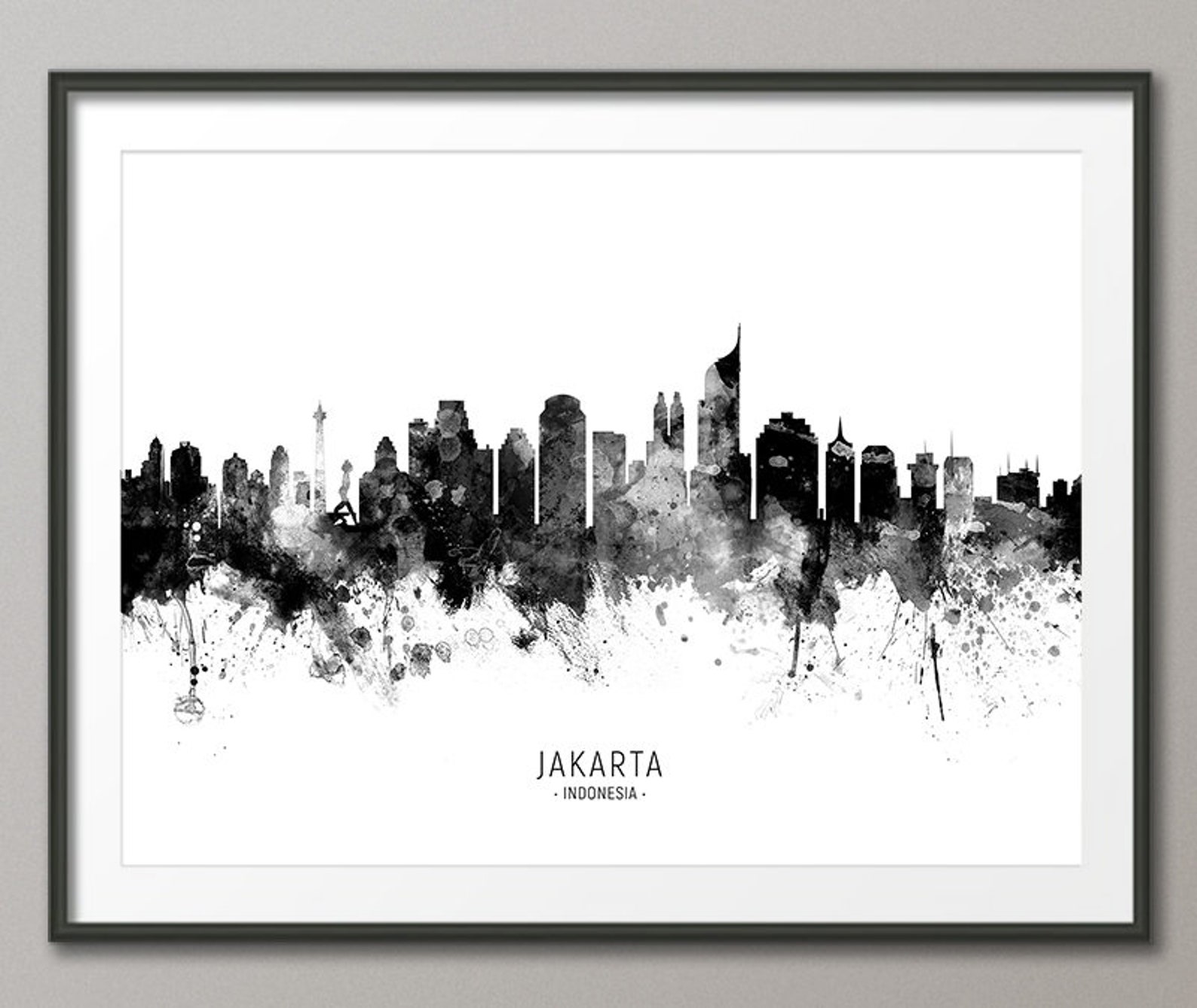 Jakarta Skyline Jakarta Indonesia Cityscape Art Print Poster - Etsy UK