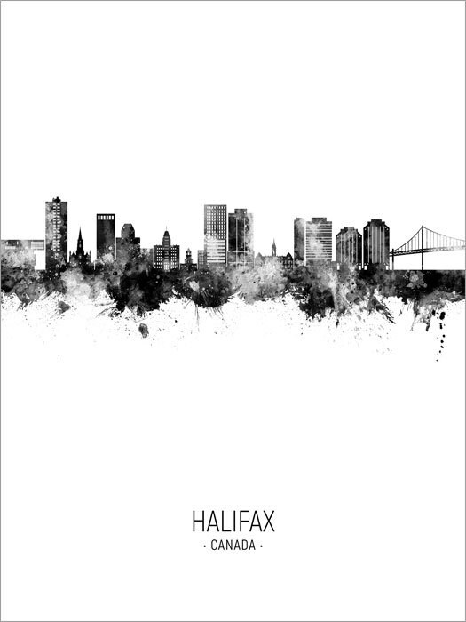 Halifax Skyline Halifax Canada Cityscape Art Print Poster - Etsy UK