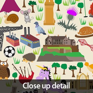 Animal Map of Scotland for Children and Kids, Scotland Map, Art Print ...