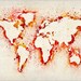 Map of the World Map Abstract Painting, Art Print 183 - Etsy
