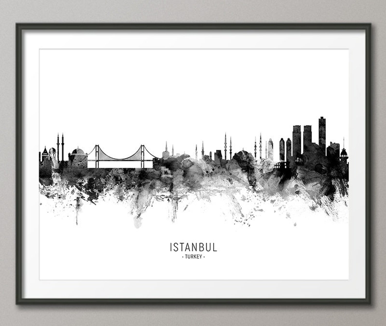 Istanbul Skyline Istanbul Turkey Cityscape Art Print Poster - Etsy